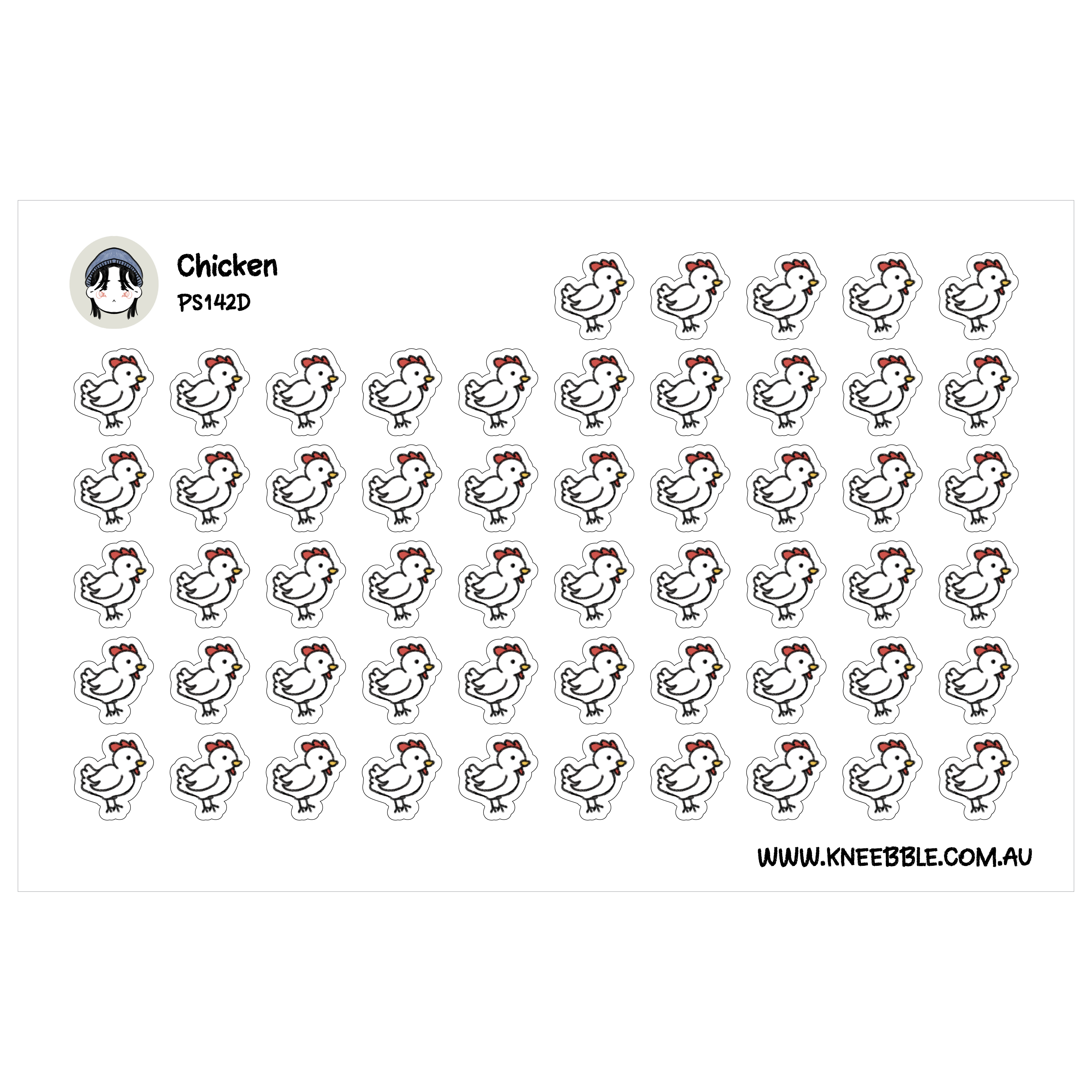 Chicken Planner Stickers – Cute Poultry & Barnyard Animal Decals for ...