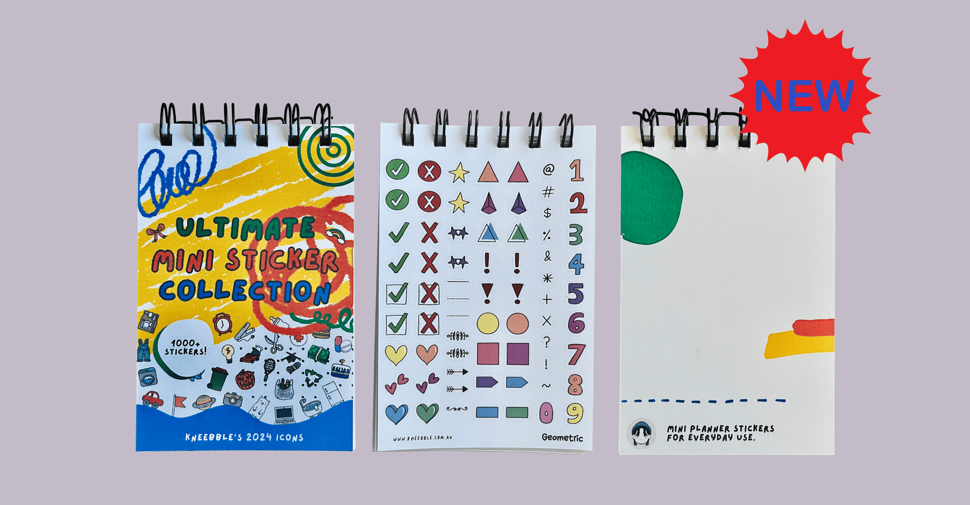 Kneebble: Handmade Mini Planner Stickers