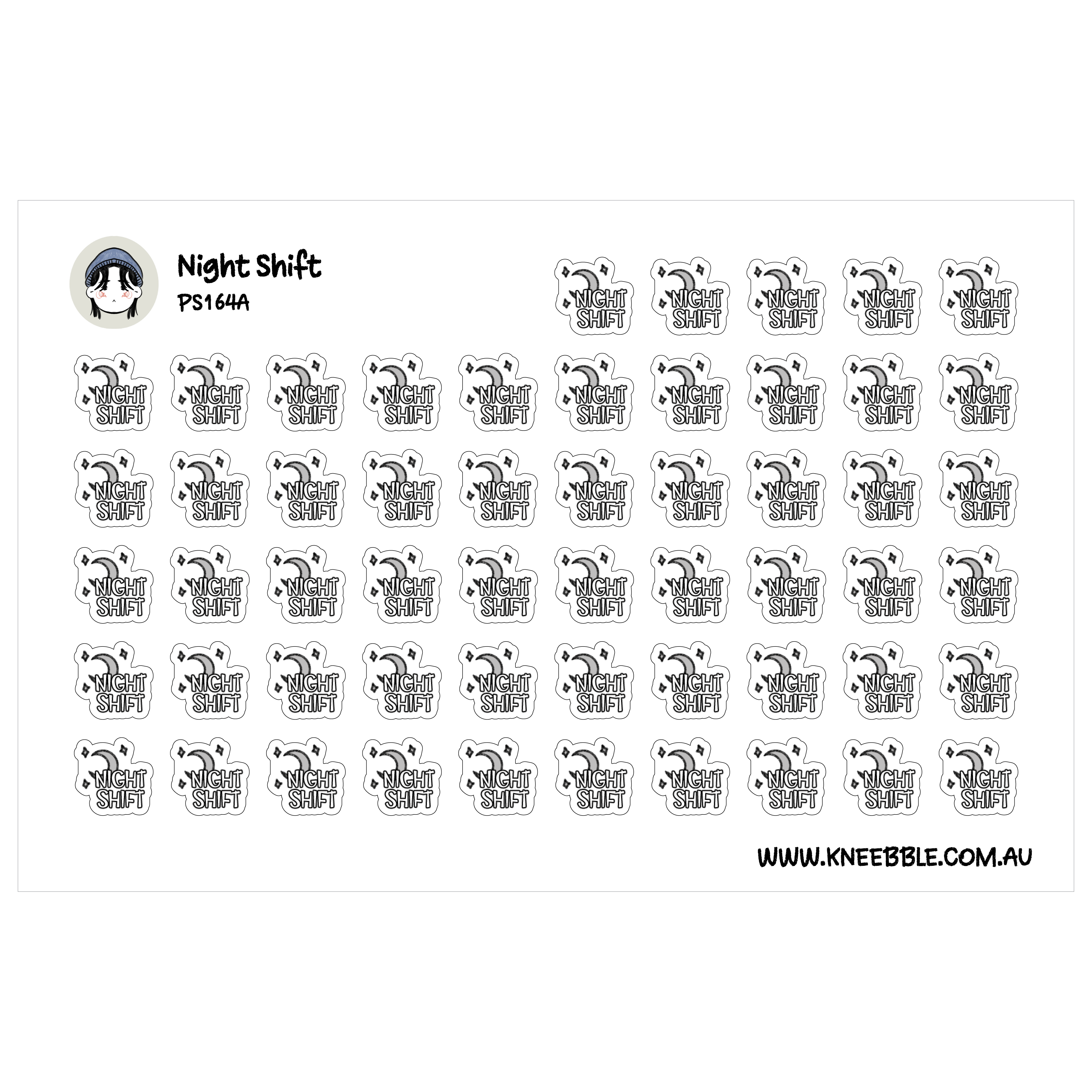 Night Shift Planner Stickers – Work Planner Stickers for Night ...