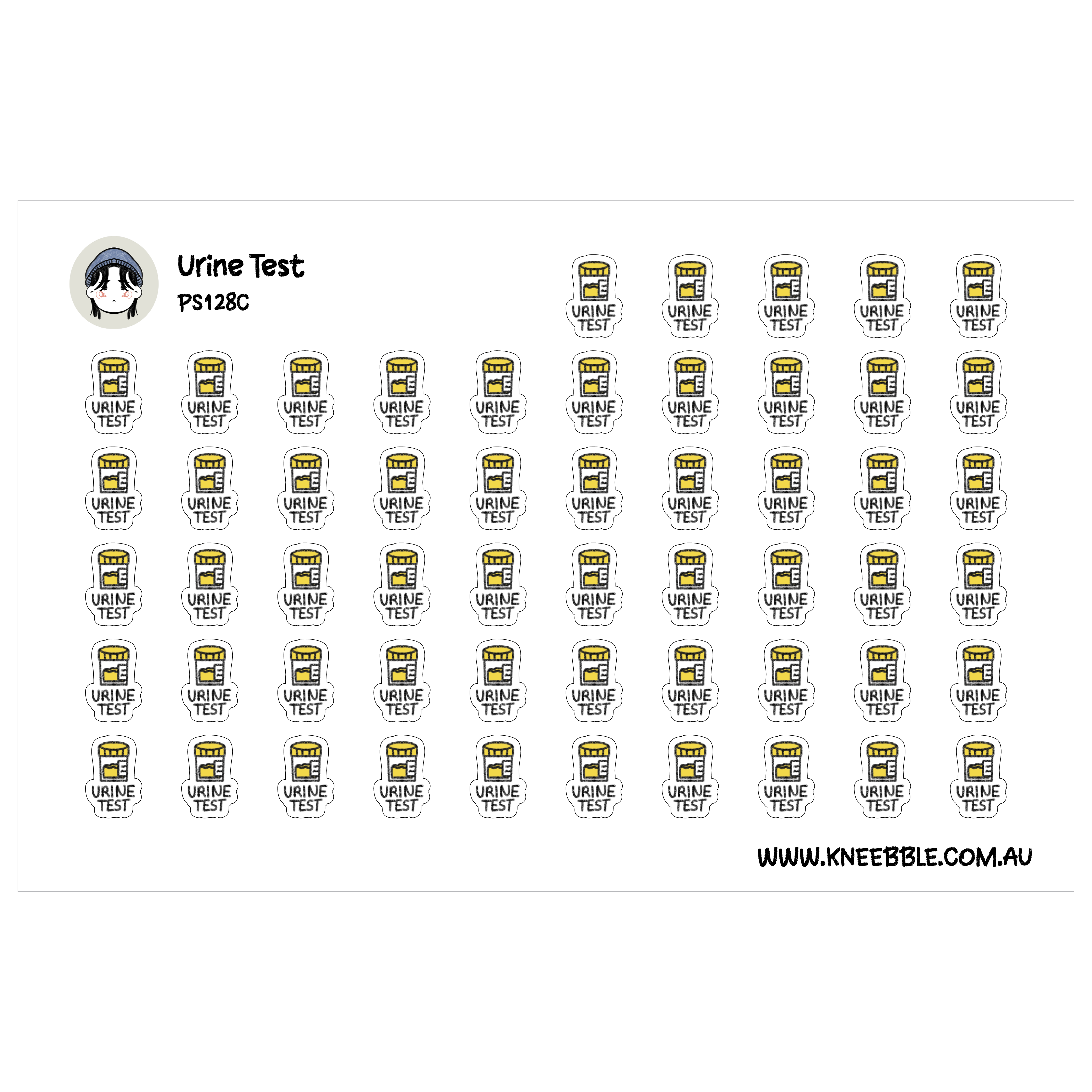 Urine Test Planner Stickers – Health Check-Up Labels & Medical ...