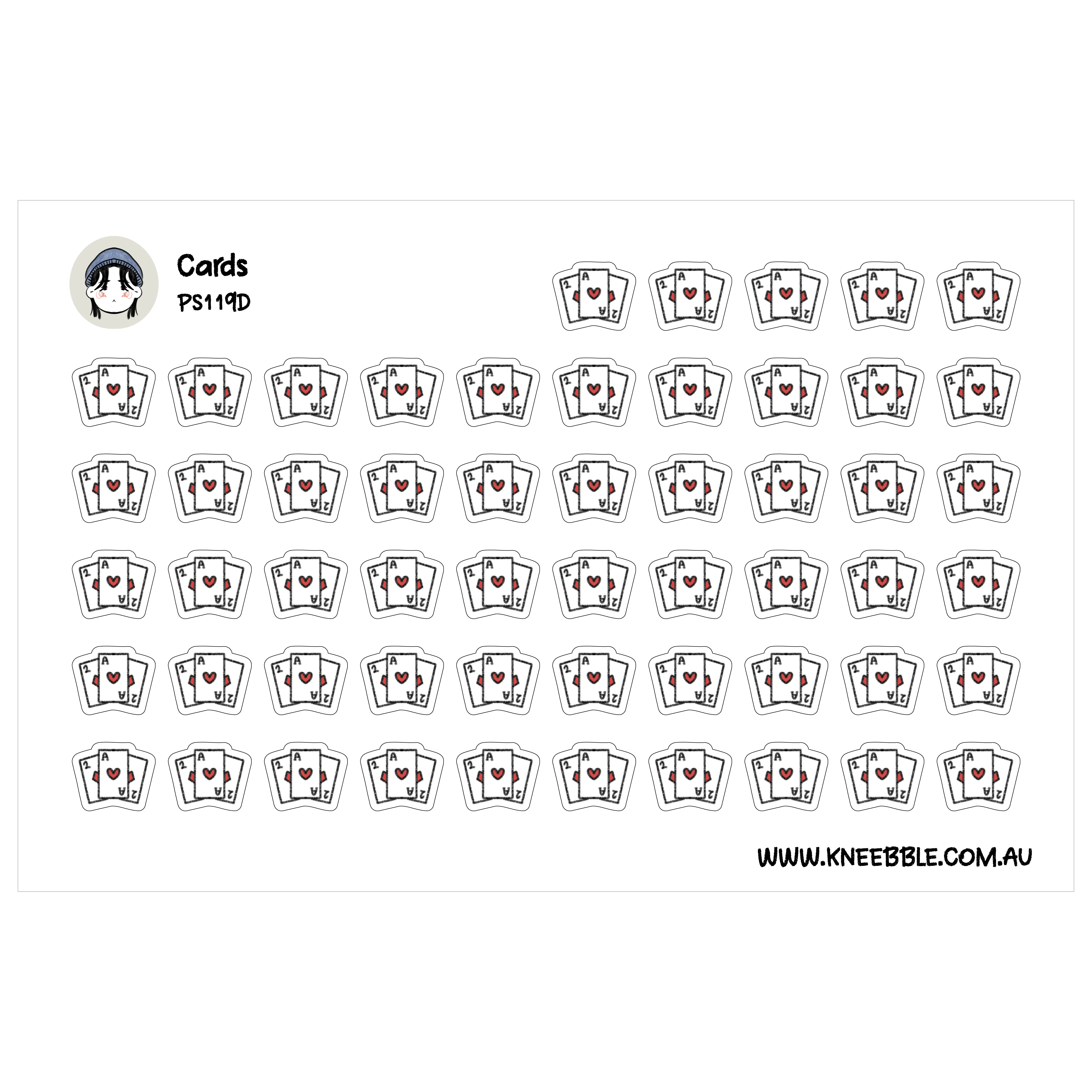 Playing Cards Stickers – Colorful Planner Stickers With Unique Card ...