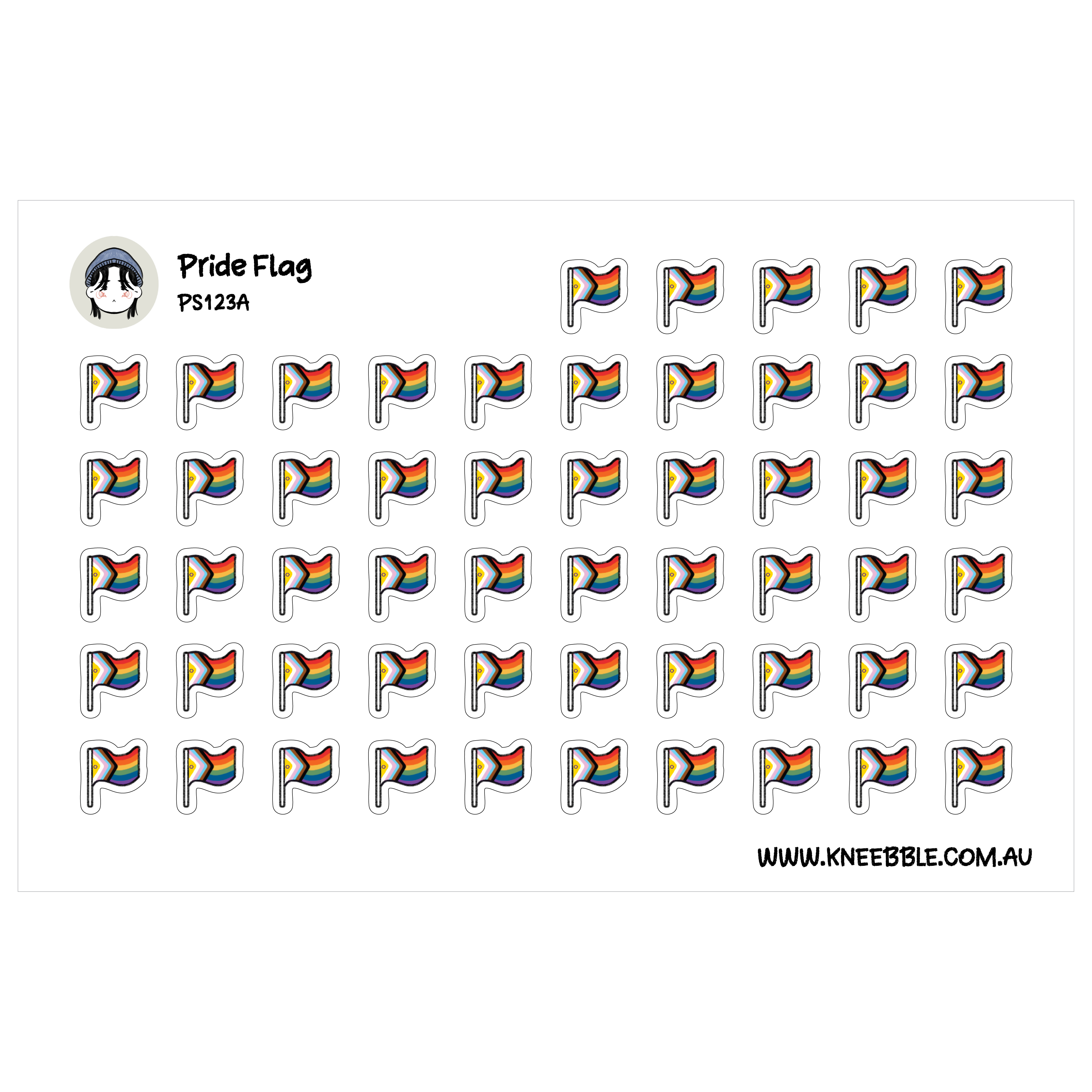 Progress Pride Flag Planner Stickers – Kneebble