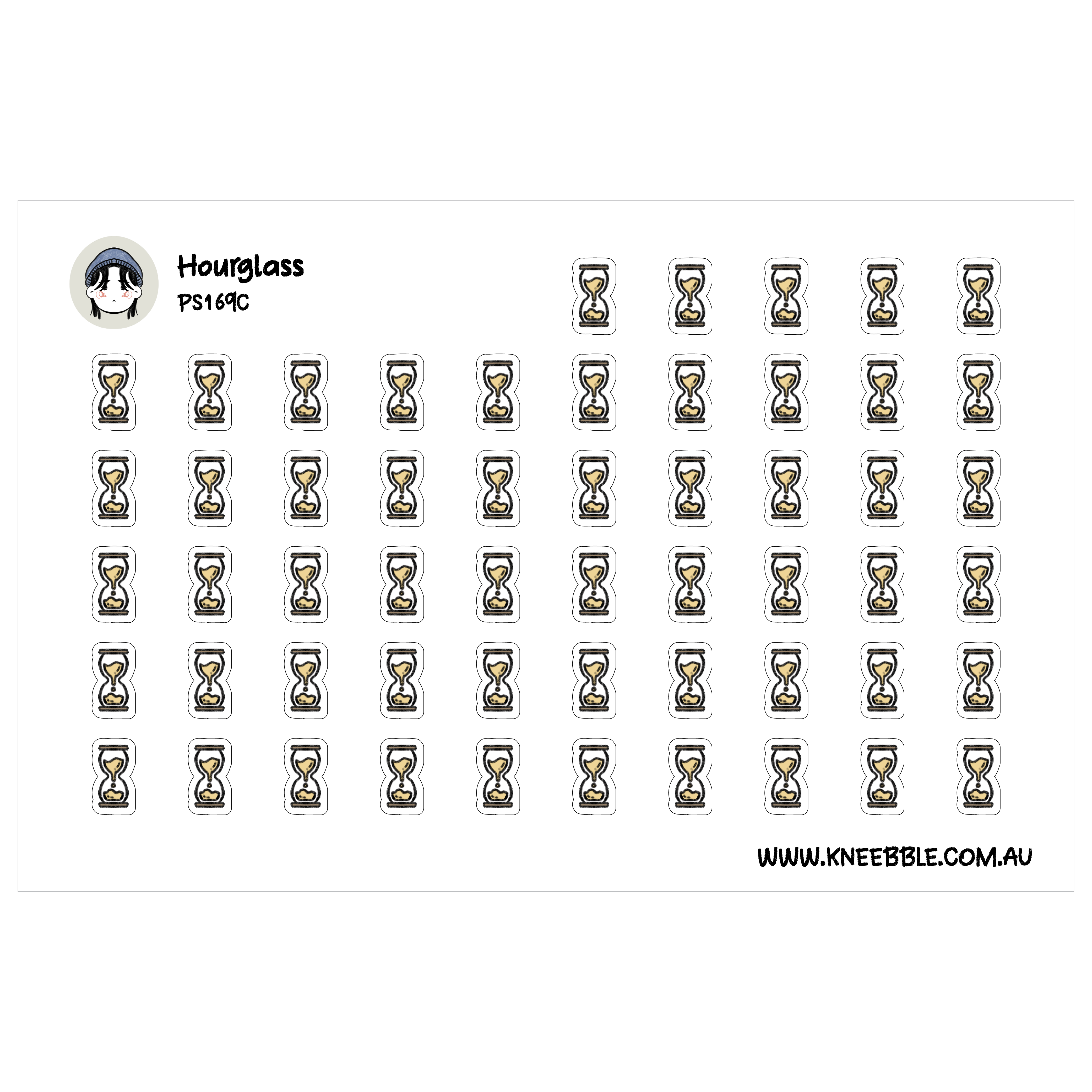 Hourglass Timer Stickers – Planner Decoration With Sand Timer Graphic ...