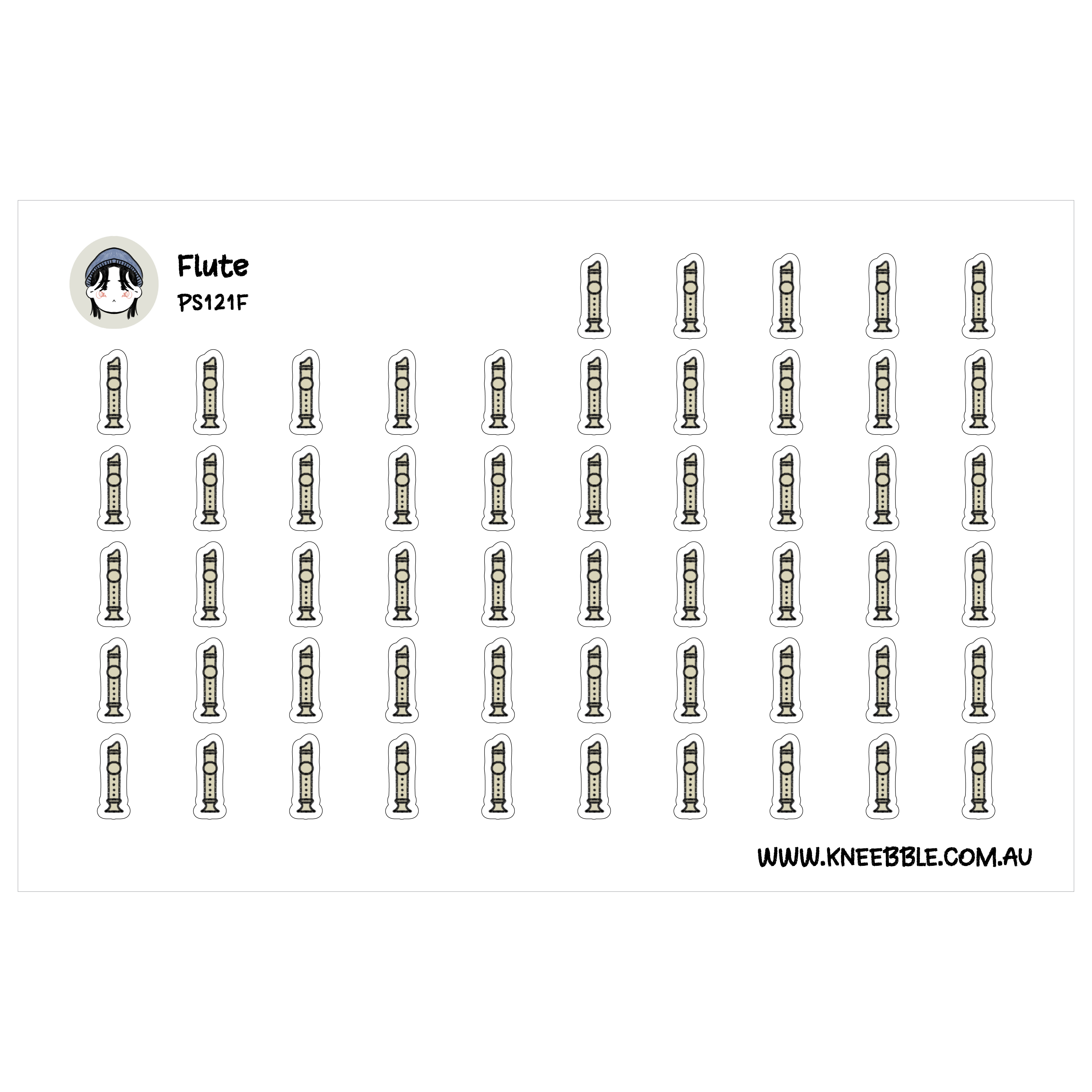 Flute Planner Stickers – Decorative Music Class Stickers for Musicians ...