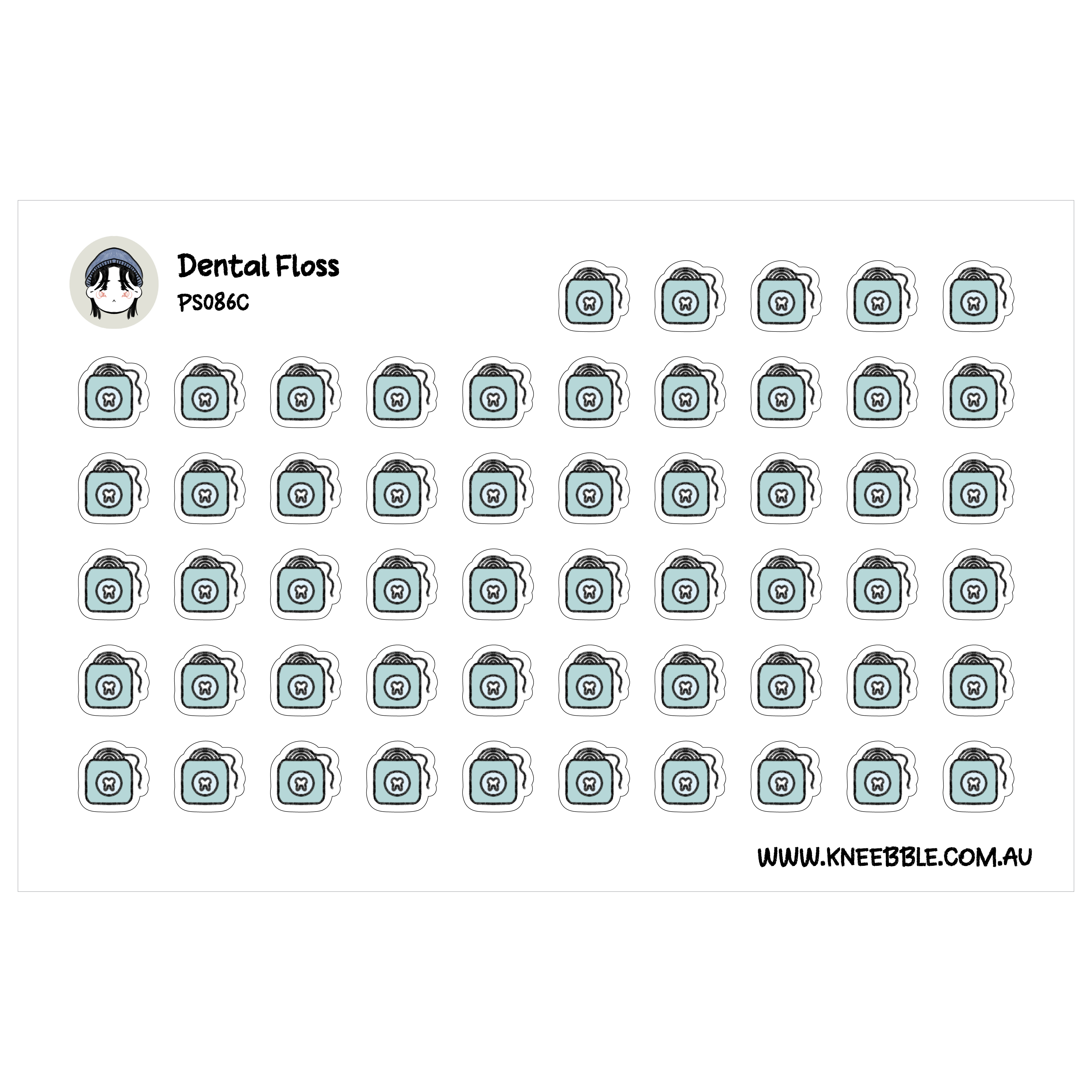 Dental Floss Stickers – Planner Accessory for Daily Floss Tracker & Gu ...