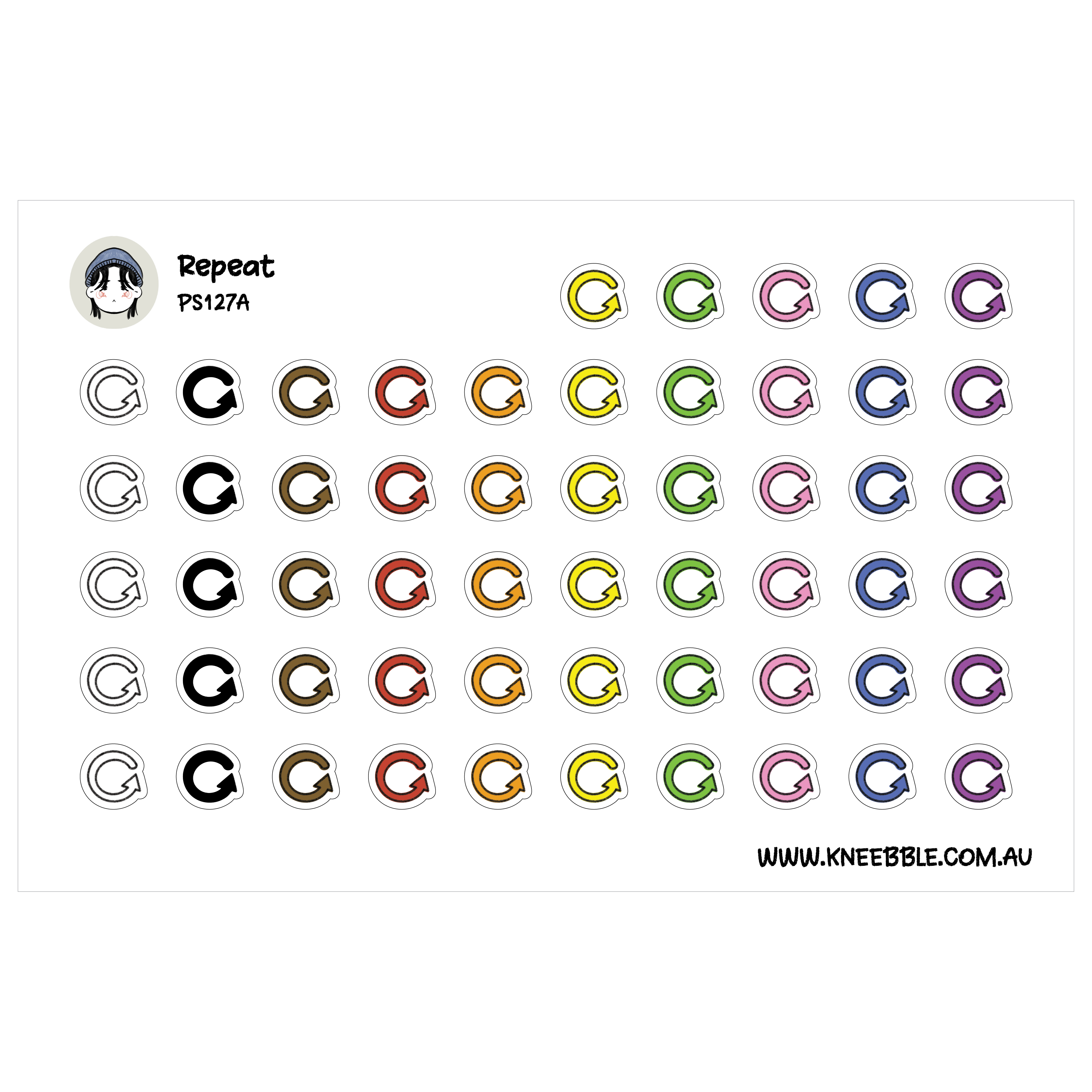 Repeat Arrow Stickers – Functional Planner Stickers for Task Tracking ...