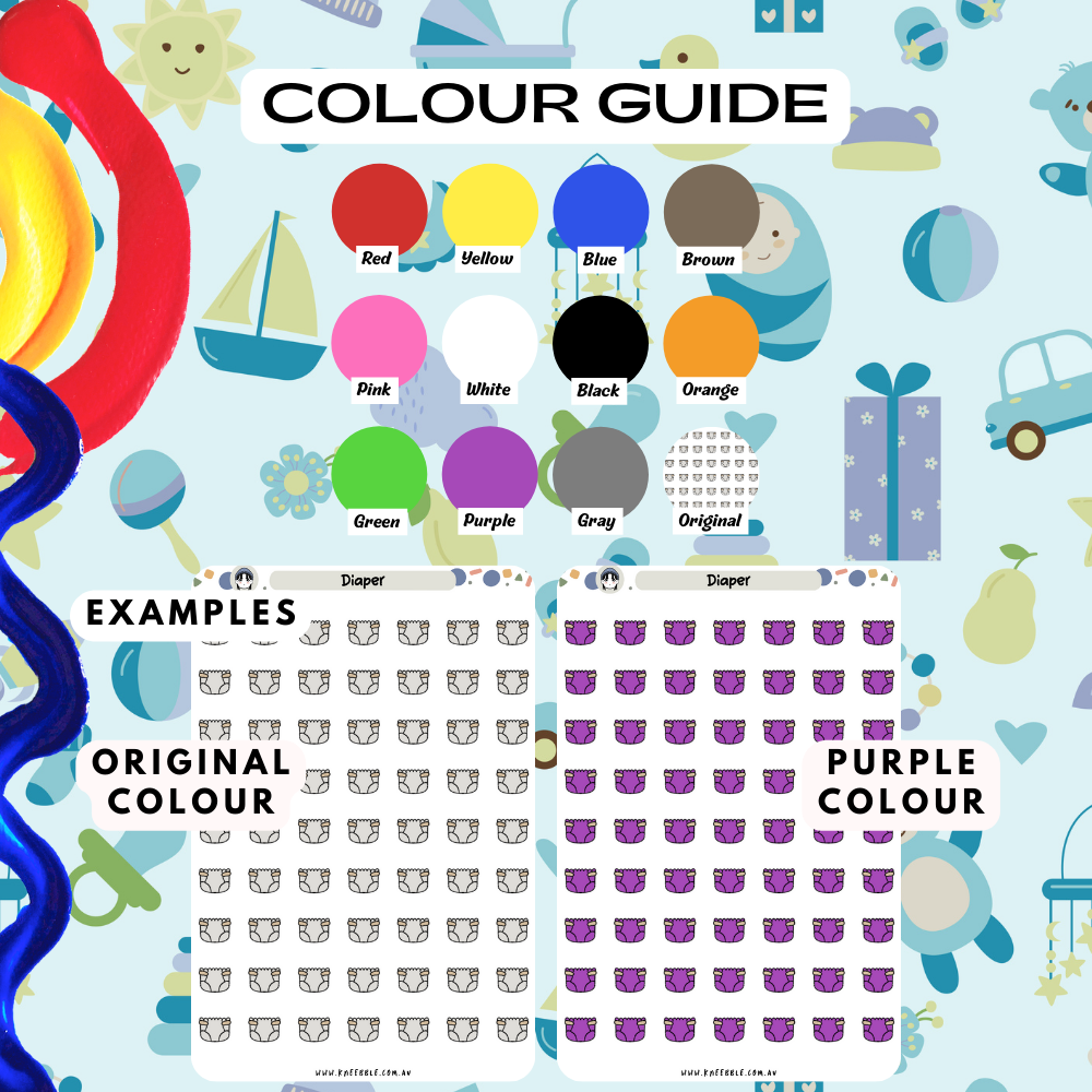 Diaper Planner Stickers – Kneebble