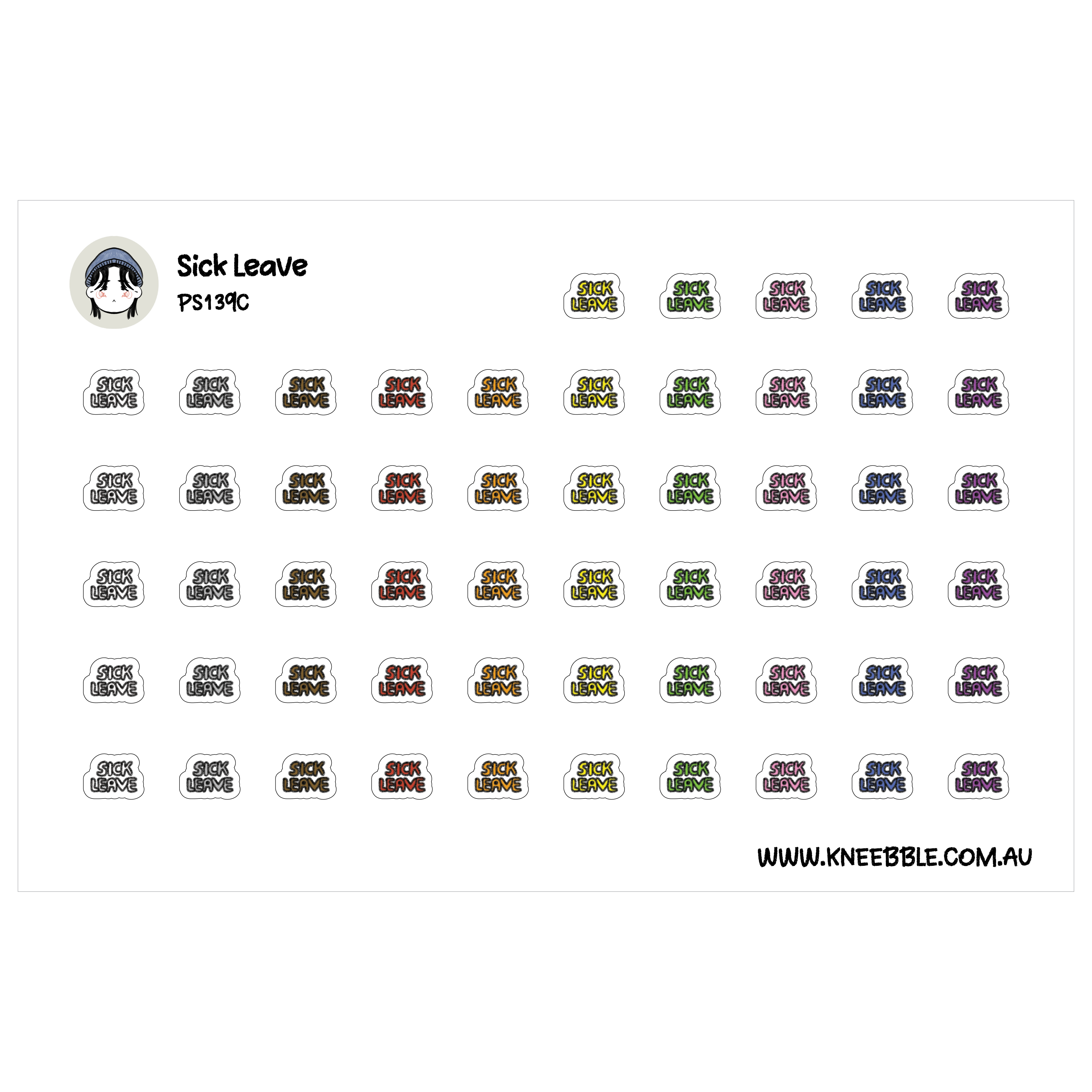 Sick Leave Planner Stickers – Kneebble