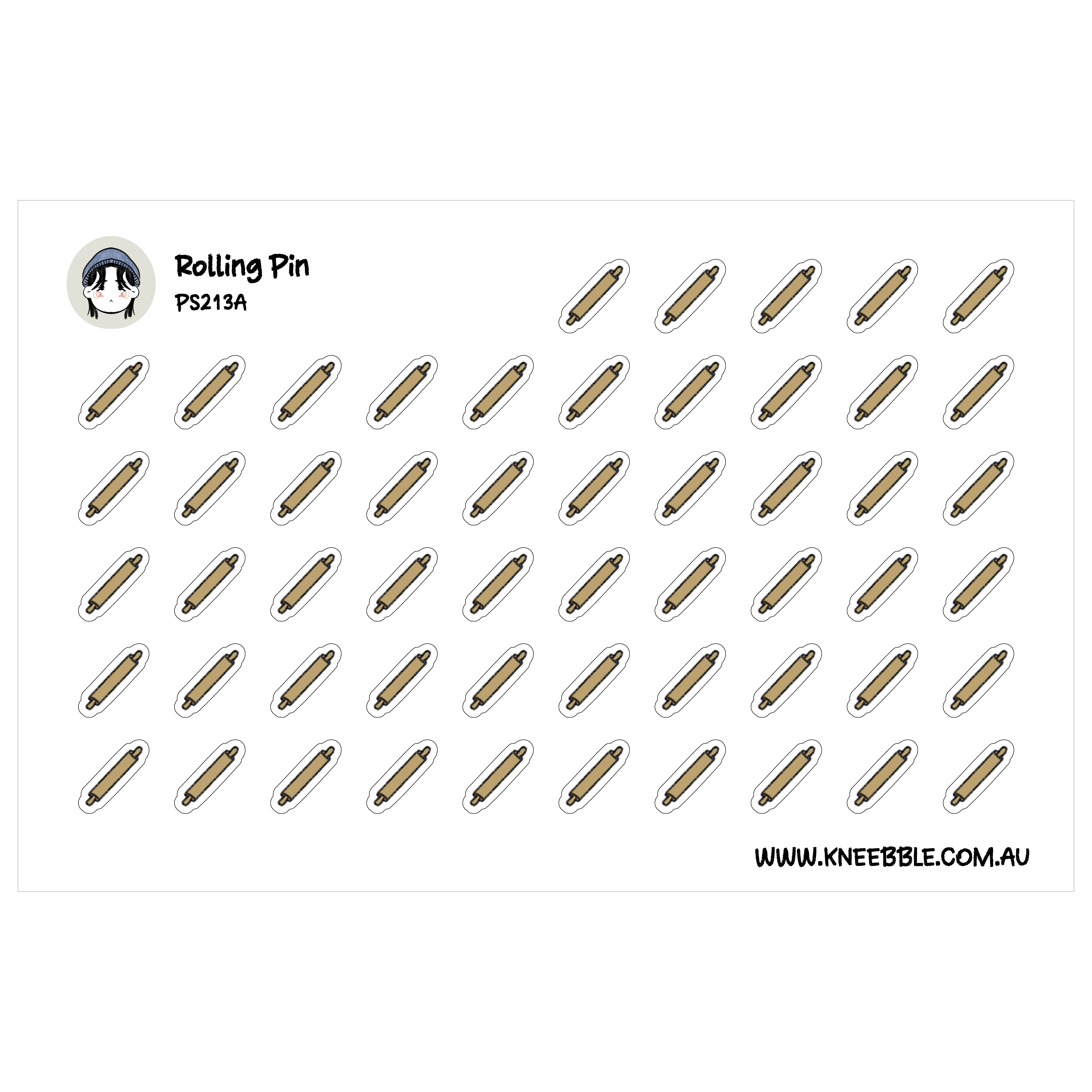 Rolling Pin Planner Stickers - Bakery Cooking Tools – Kneebble