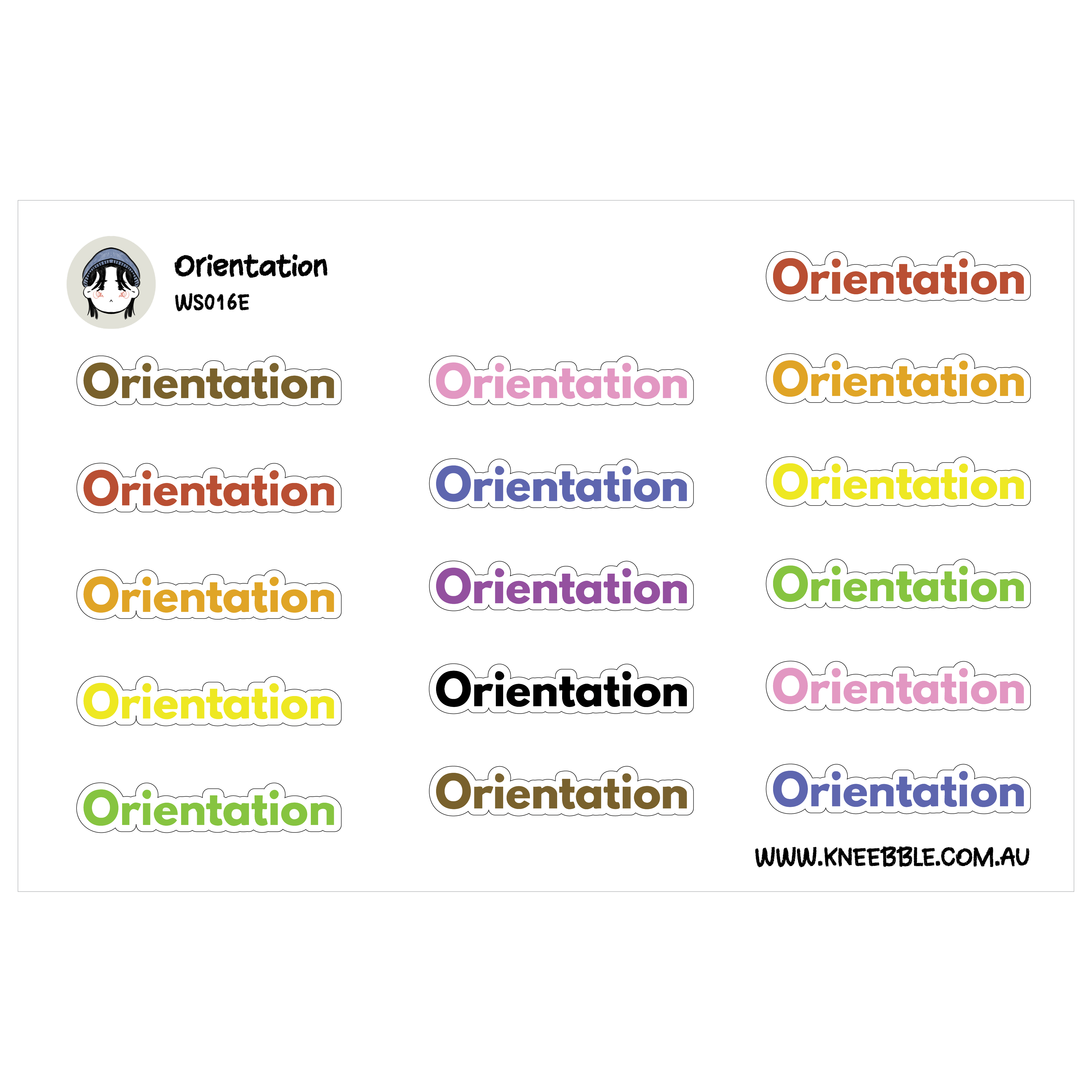 Orientation Planner Stickers - School College University Work Labels ...