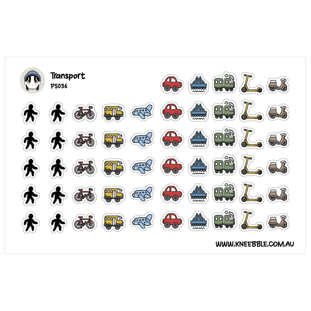 Transport Planner Stickers - Colorful Commute Stickers for Work ...
