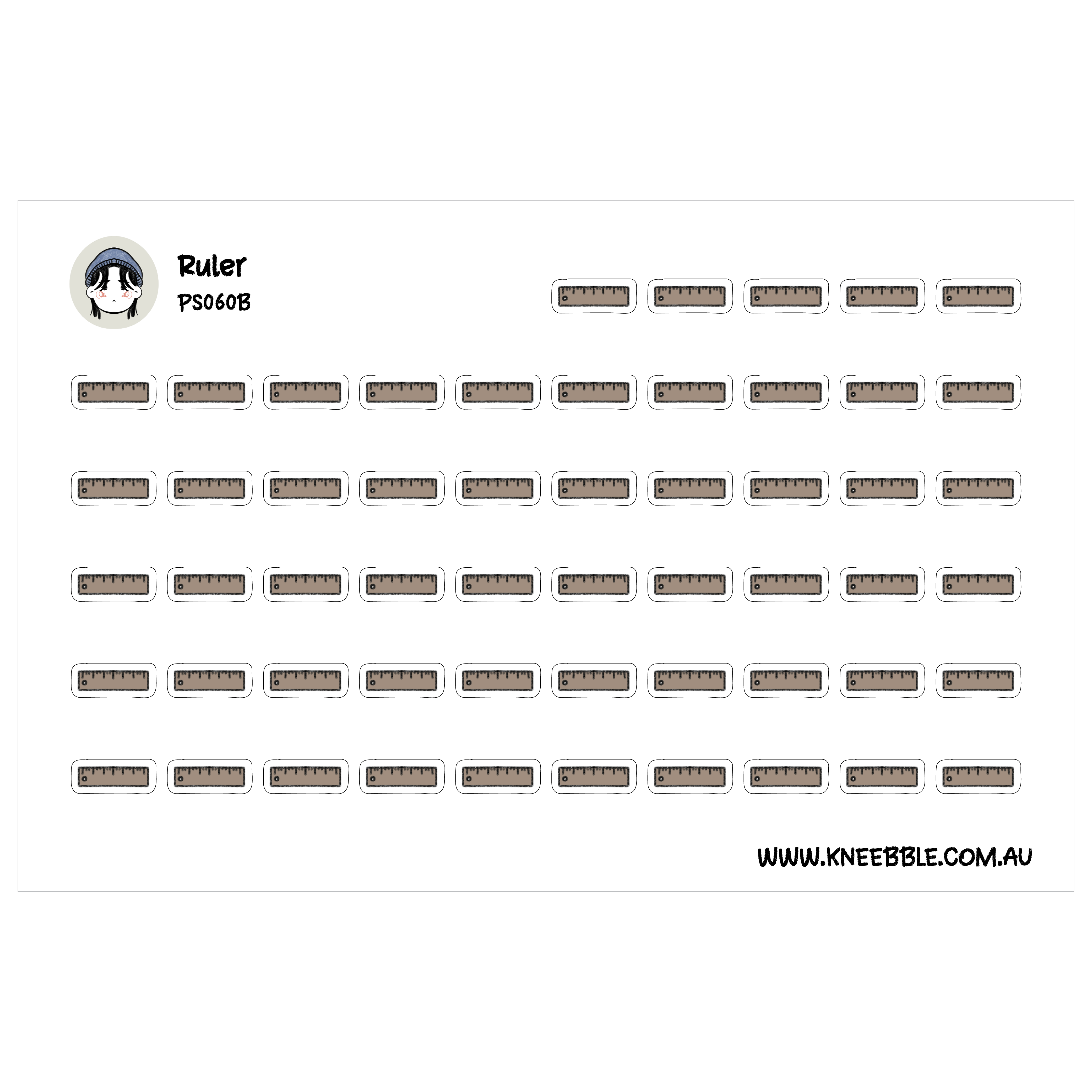 Ruler Measure Stickers – Cute Planner Decoration With Height Tracking ...