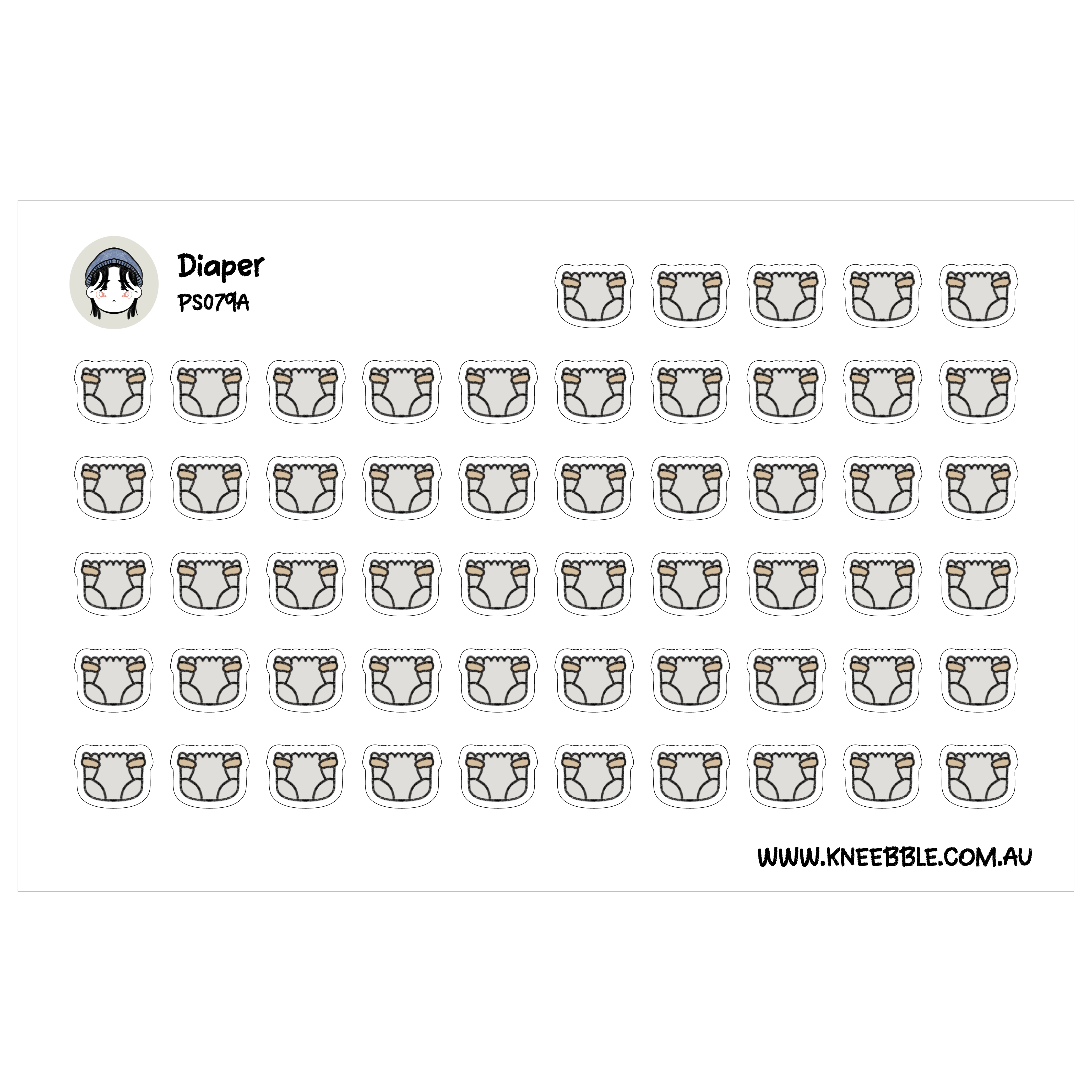 Diaper Planner Stickers – Waterproof Baby Care Planner Labels & Nappy ...