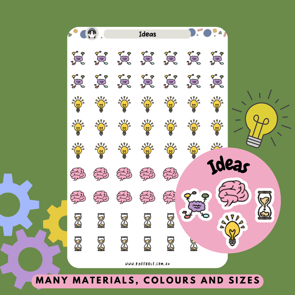 Kneebble: Handmade Mini Planner Stickers
