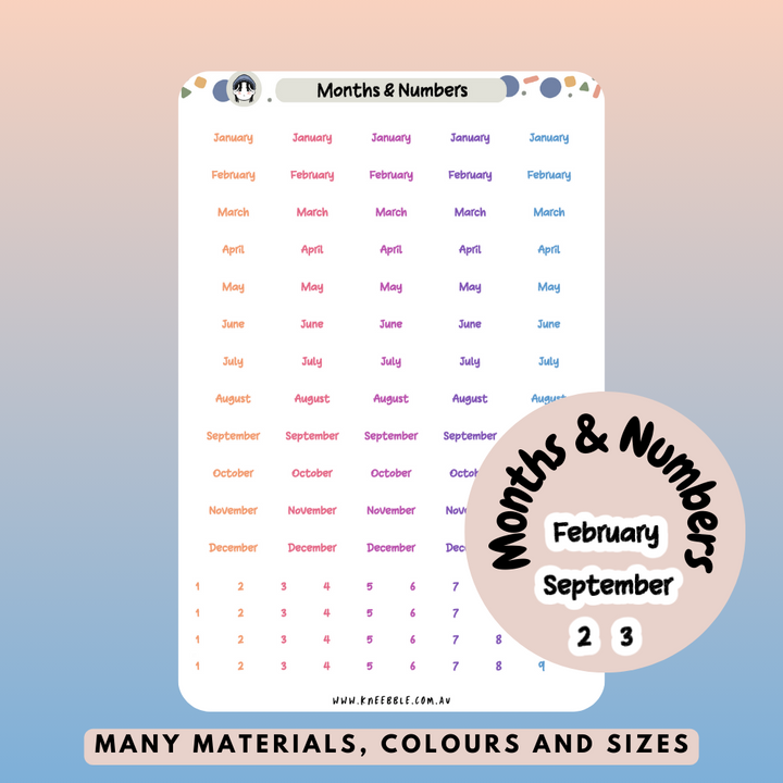 Kneebble: Handmade Mini Planner Stickers
